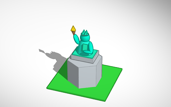 3D design statue of liberty - Tinkercad