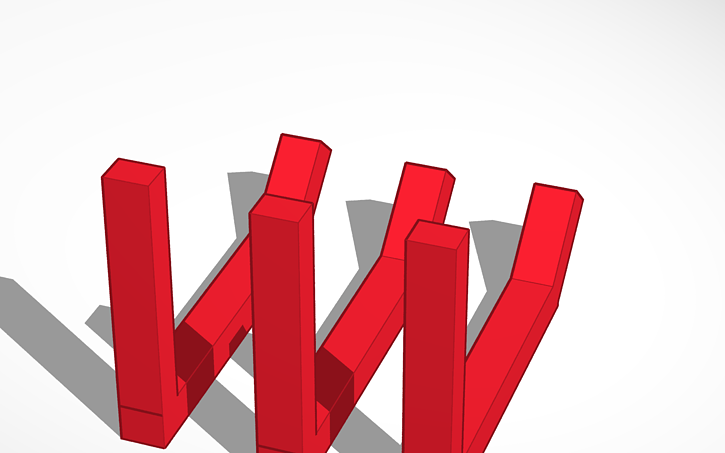 3D design clothes hooks - Tinkercad