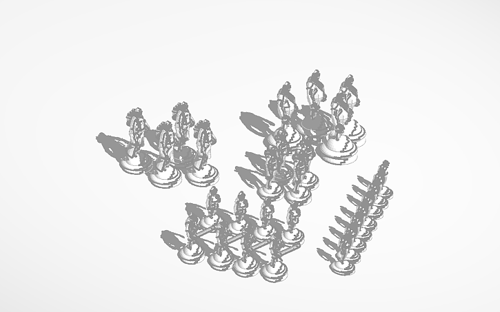 3D design Entire tf2 chess set - Tinkercad