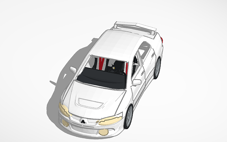 3D design Mitsubishi Evo 6 Lancer - Tinkercad