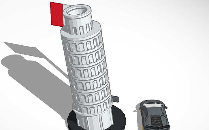 3D design Leaning Tower of Pisa - Tinkercad