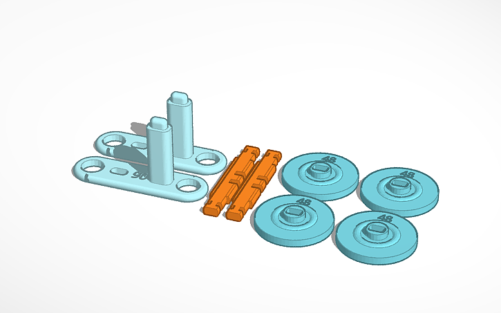 3D design Rubber Band Car ASMS - Tinkercad