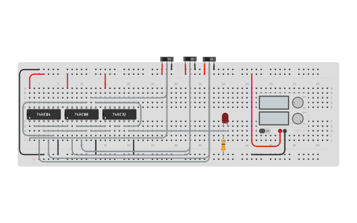 Circuit design K MAP - Tinkercad