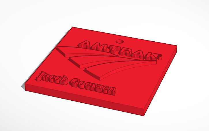 3D design Amtrak Key chain - Tinkercad