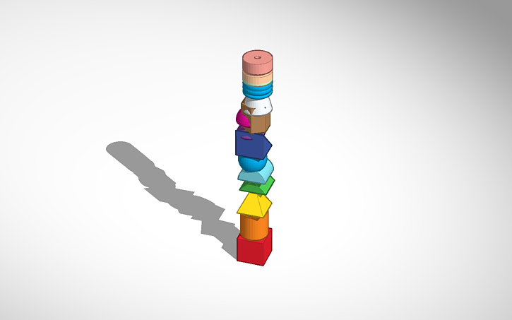 3D design shape tower - Tinkercad