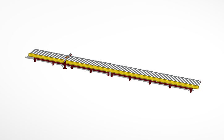 3D design Roll conveyor - Tinkercad