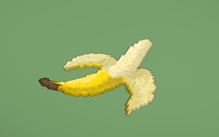 3D design Pixelated Banana (Peeled) - Tinkercad
