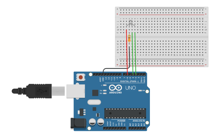 Circuit design rgb - Tinkercad