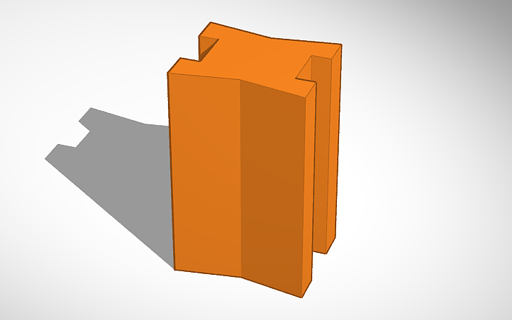 3D design X Connector half - Tinkercad