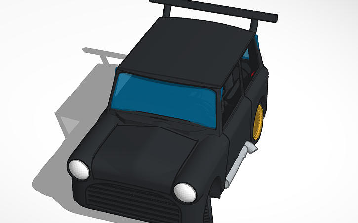3D design 1969 modified Mini Cooper - Tinkercad