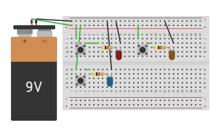 Circuit design (Alternative) Parallel Circuit Board #3 - Tonog - Tinkercad