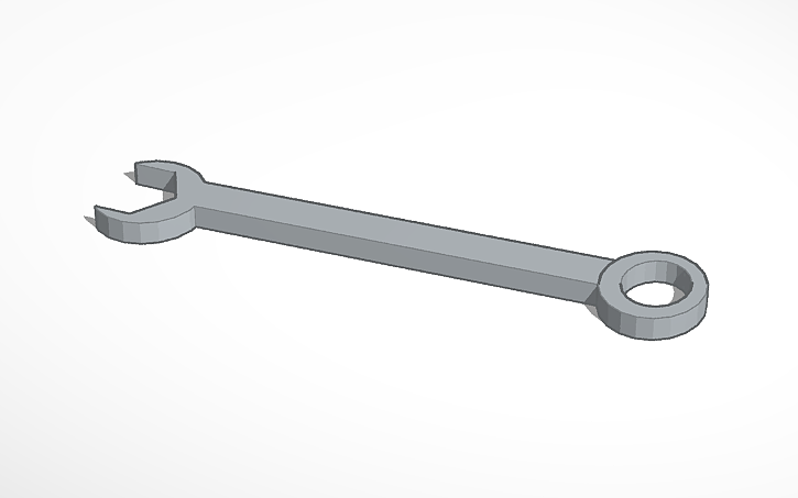 3D design spanner - Tinkercad