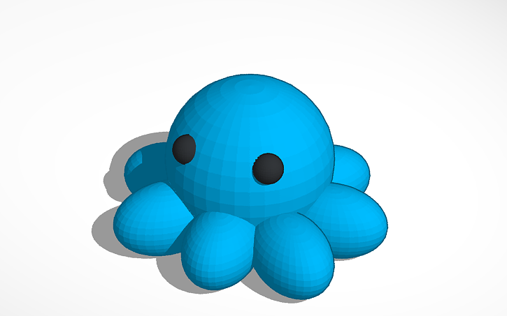 3D design cute squid - Tinkercad