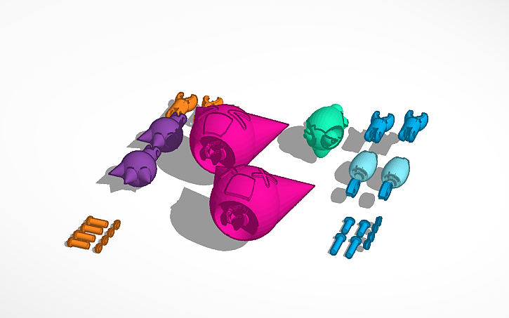 3D design articulated femtanyl keychain - Tinkercad