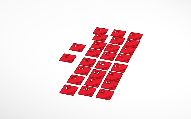 3D design Custom Keys for Keyboard - Tinkercad