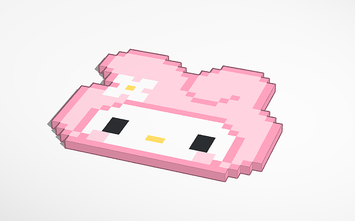 3D design My Melody (head) - Tinkercad
