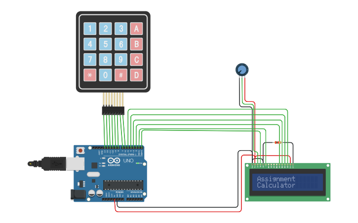 Circuit design arduino calculator - Tinkercad