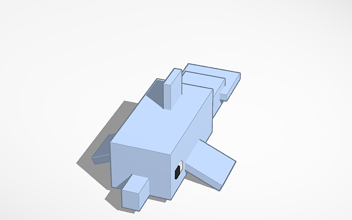 3D design Minecraft: Dolphin - Tinkercad