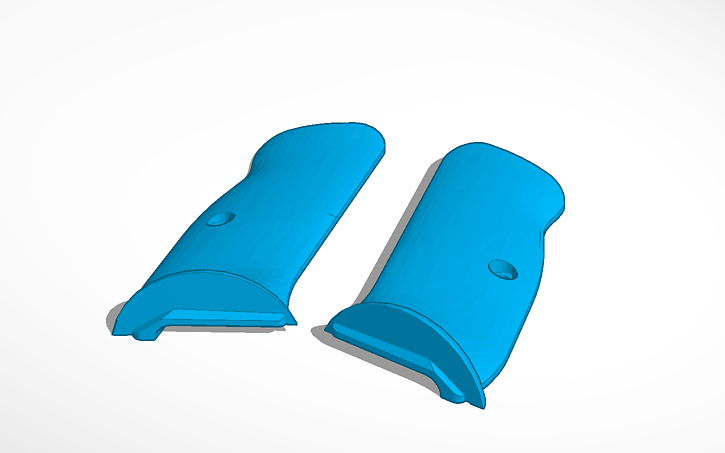 3D design CZ-75 Grips with Wings - Tinkercad