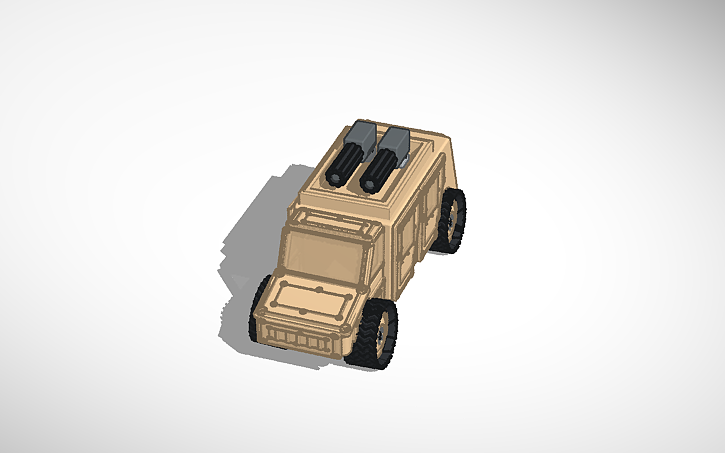 3D design HUMVEE - Tinkercad