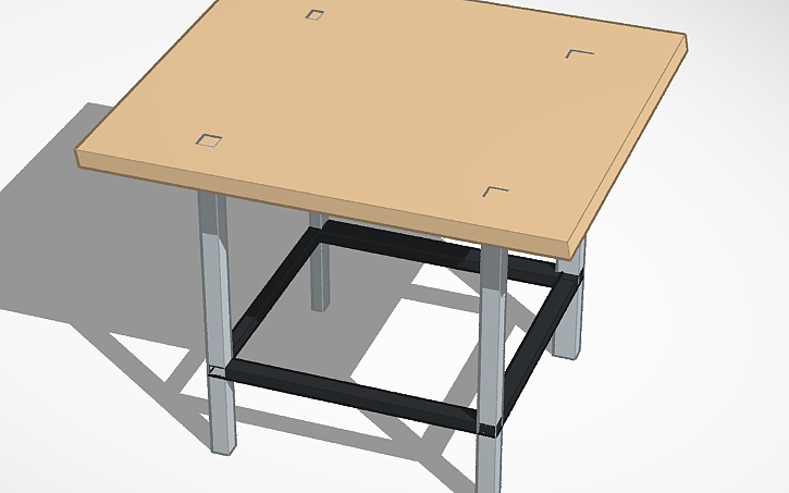 3D design mesa de metal - Tinkercad