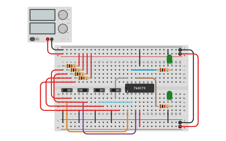 Circuit design IC 7473 JK FF_24_HABIB - Tinkercad