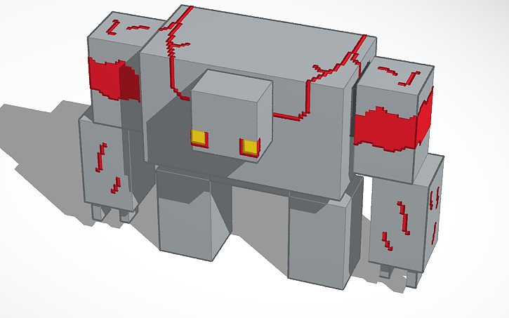 3D design Redstone Golem - Tinkercad