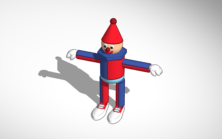 3D design The Clown - Tinkercad