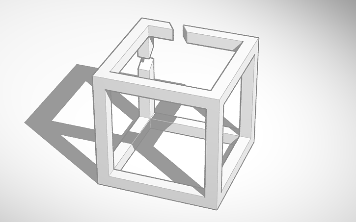 3D design Impossible cube illusion - Tinkercad