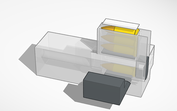 3D design tank with breach - Tinkercad