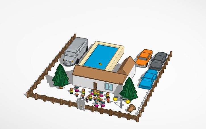 3D design finca miau - Tinkercad