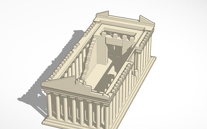 3D design Parthenon - Tinkercad