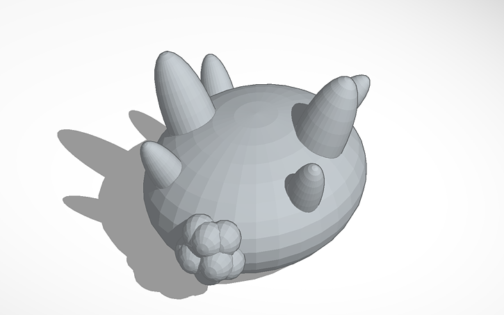 3D design Pyukumuku Pokemon - Tinkercad