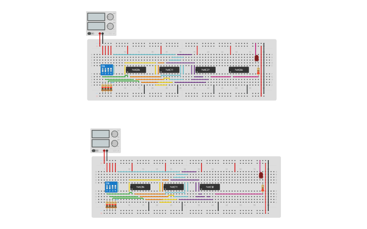 Circuit design Combinational Logic Circuit - Tinkercad