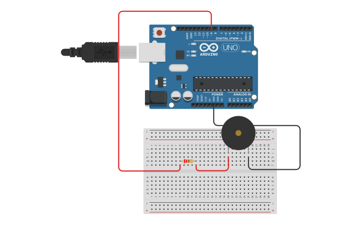 Circuit design Arduino and Piezo Speaker - Tinkercad