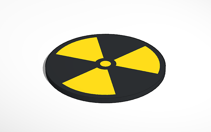 3D design Nuclear icon logo - Tinkercad