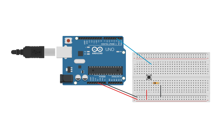 Circuit design Sketch 07: microswitch - Tinkercad