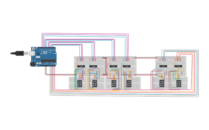 Circuit Design Digital Clock Tinkercad