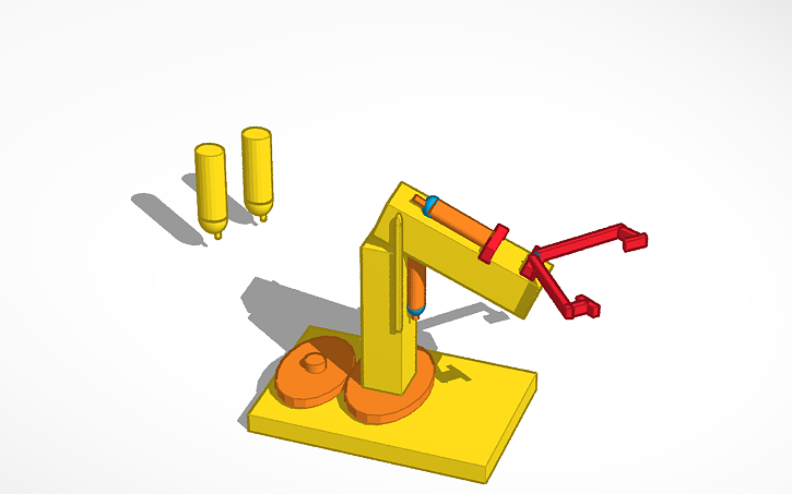 3D design Hydrualic Arm - Tinkercad