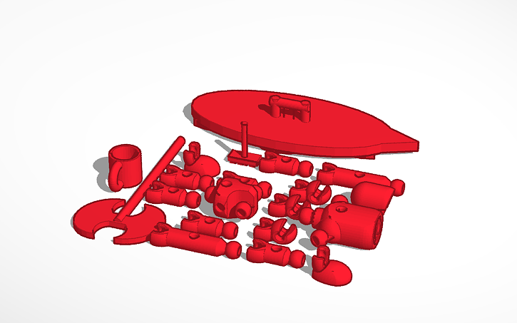 3D design action figure - Tinkercad