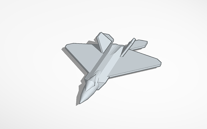 3D design Lockheed Martin F-22 Raptor - Tinkercad