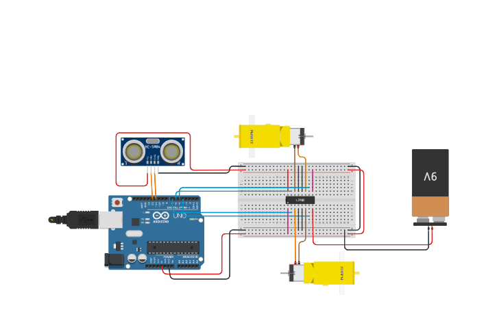 Circuit design Obstacle Avoidance Robot using arduino and sensor ...