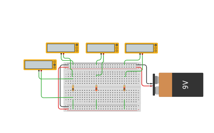 Circuit design Parallel Circuit - Tinkercad