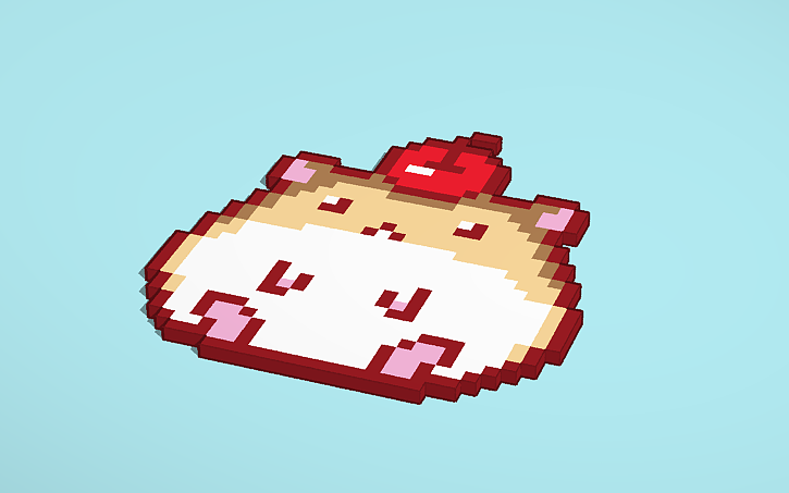 3D design Cute Hamster Pixel Art(contest entry) - Tinkercad