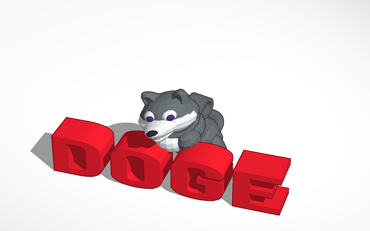 3D design DOGE - Tinkercad