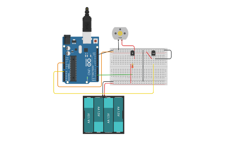 Circuit Design Motor Speed With Temperature Sensor Tinkercad