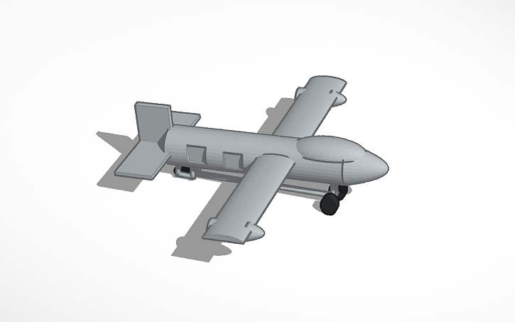 3D design aeroplane - Tinkercad