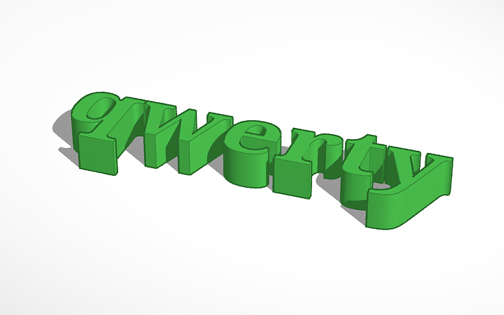 3D design qwerty - Tinkercad