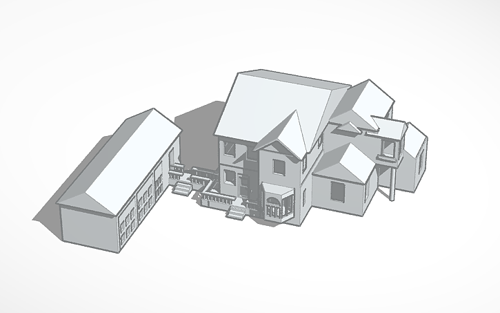 3D design classic family house - Tinkercad
