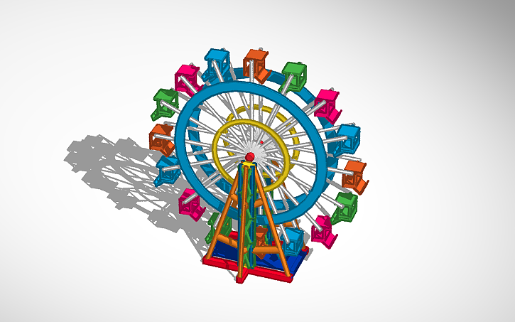 3D design Cloudy yay Ferris wheel - Tinkercad